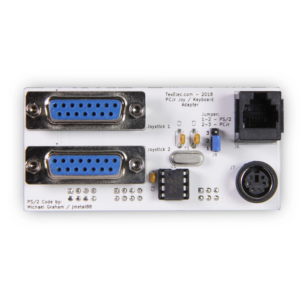 IBM PCjr Joystick and Keyboard Breakout Board - TexElec