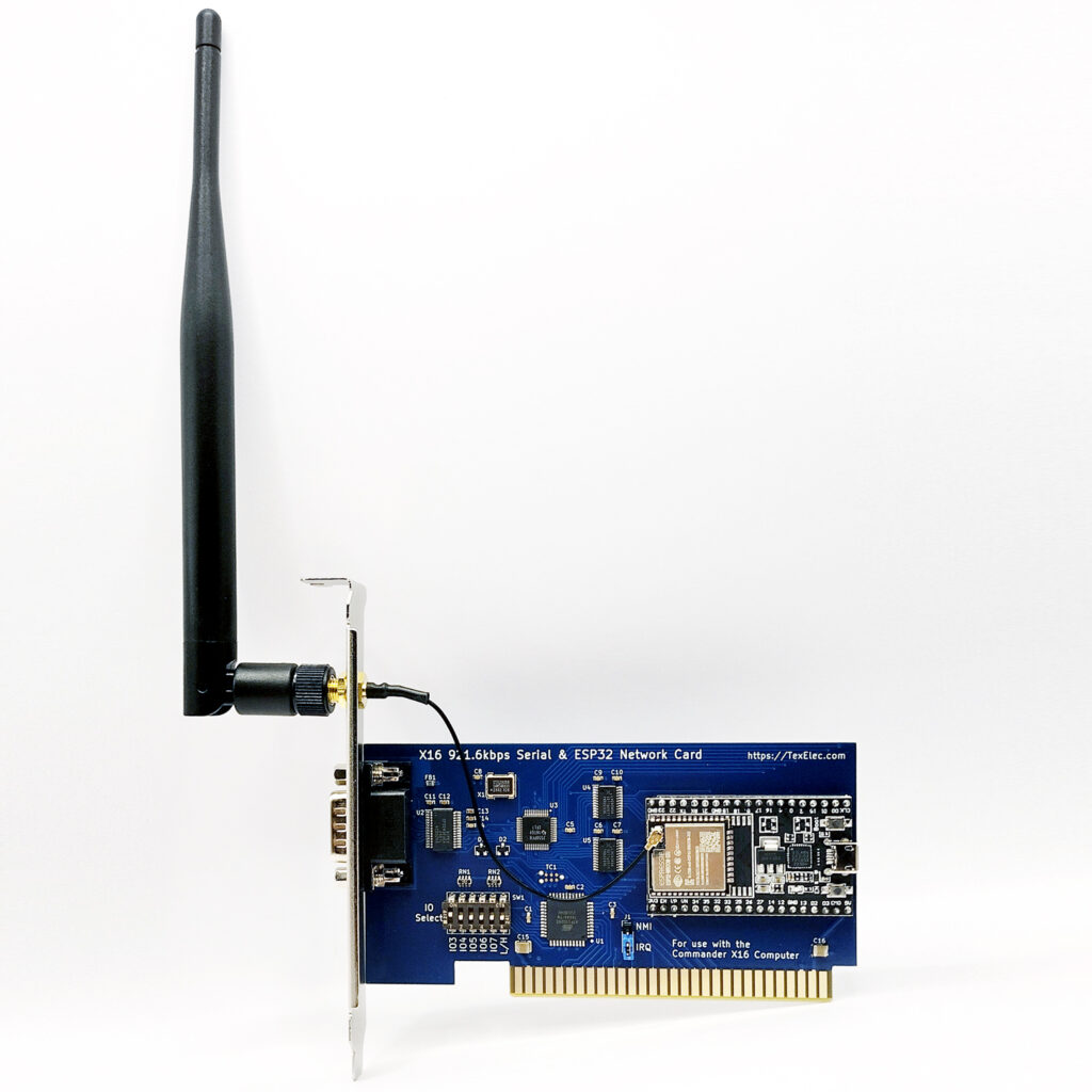 Commander X16 921.6Kbps Serial & ESP32 Network Card - TexElec