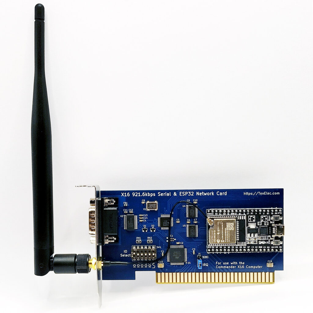 Commander X16 921.6Kbps Serial & ESP32 Network Card - TexElec