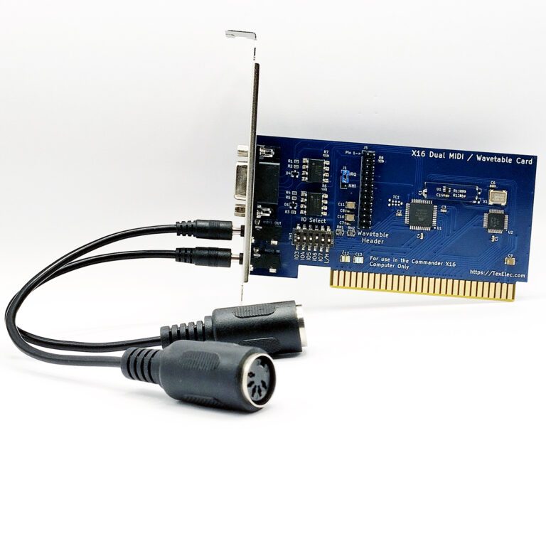 Commander X16 Dual MIDI / Wavetable Card - TexElec